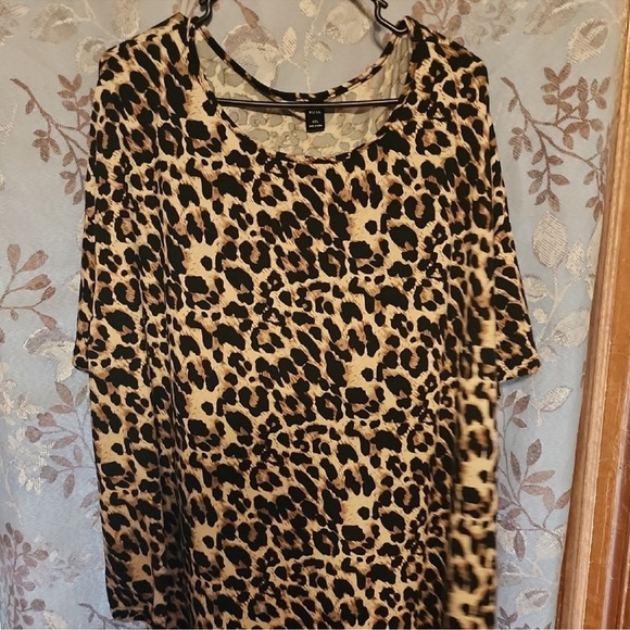 H&M | Tops | Hm Leopard Print Blouse In Black And Tan | Poshmark